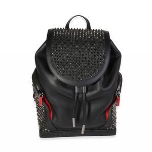 Christian Louboutin | Bags | Christian Louboutin Black Grained Leather ...
